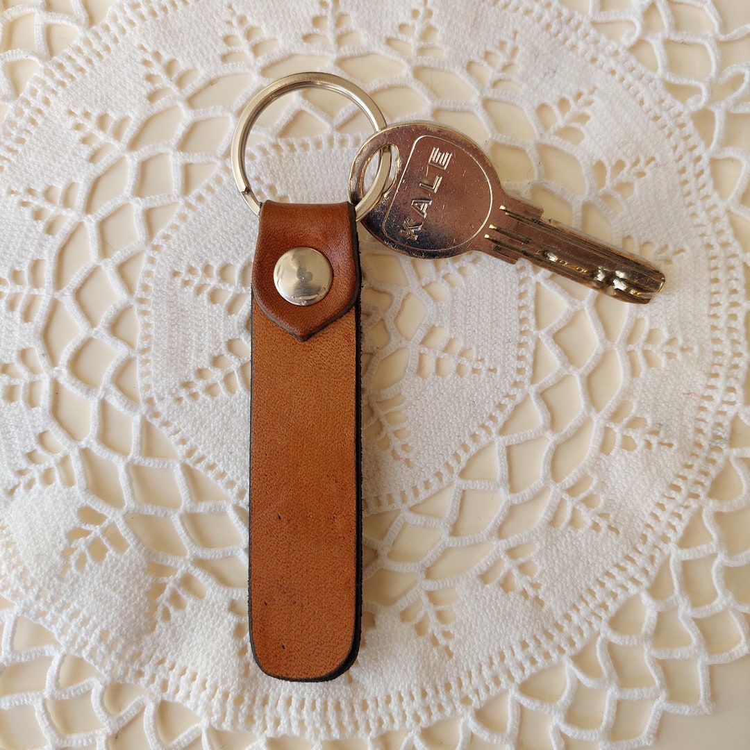 Personalized Leather Long Keychain Customized Keychain Custom Simple ...