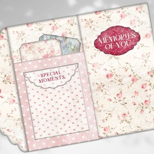 Pretty Vintage Shabby Chic Junk Journal Folio Kit, Printable Pockets ...