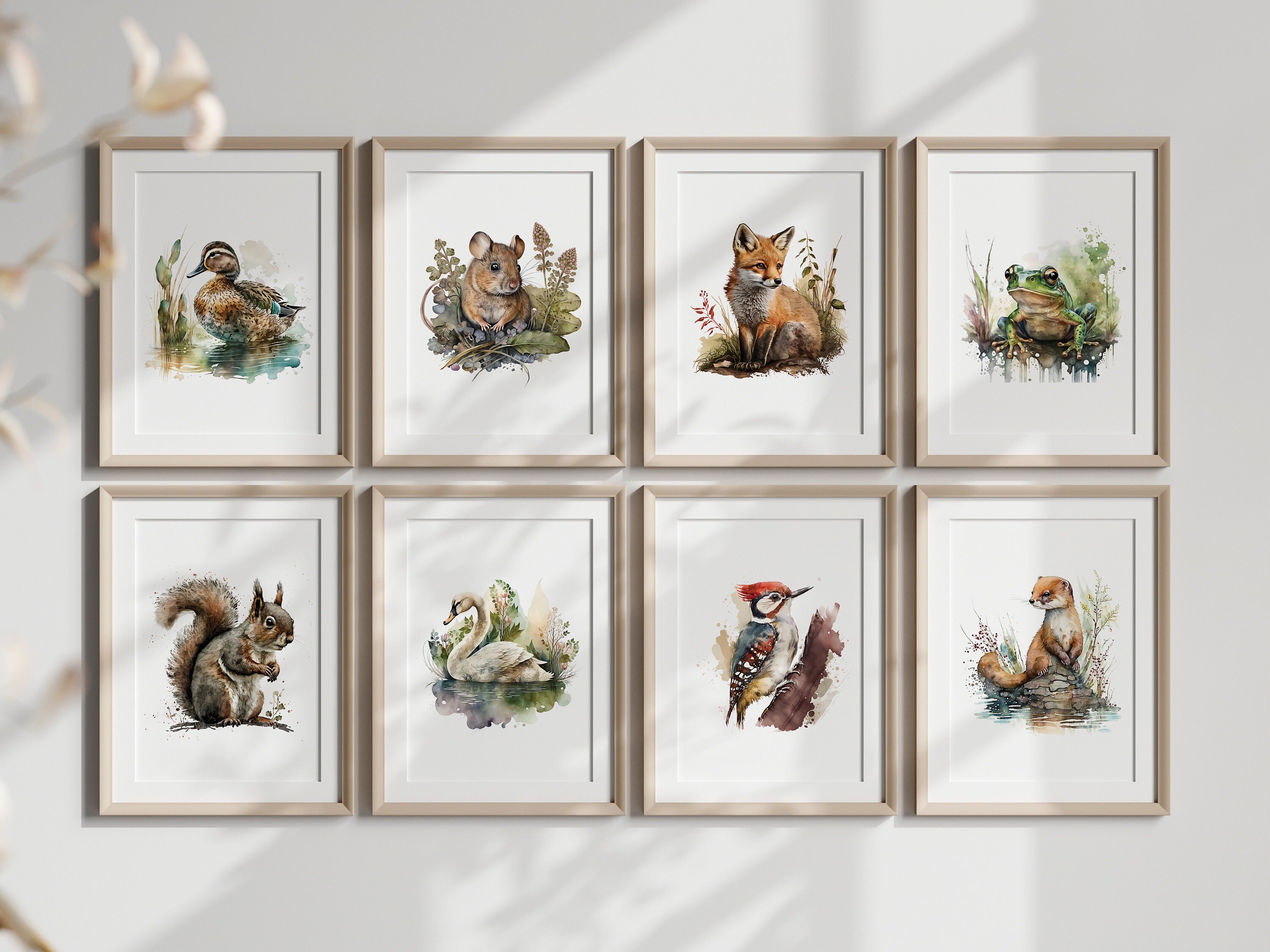 18 Woodland Friends Clip Art, Digital Images Cards, Invitations, Prints ...