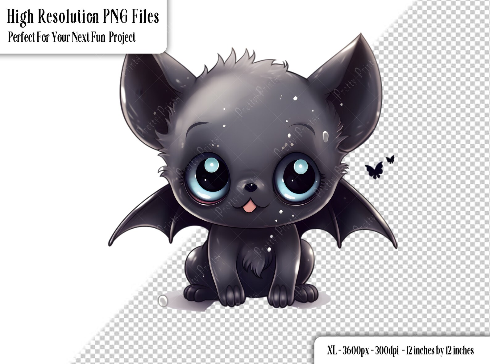 Cute Halloween Bat Clip Art Download Halloween Witches Bat - Etsy