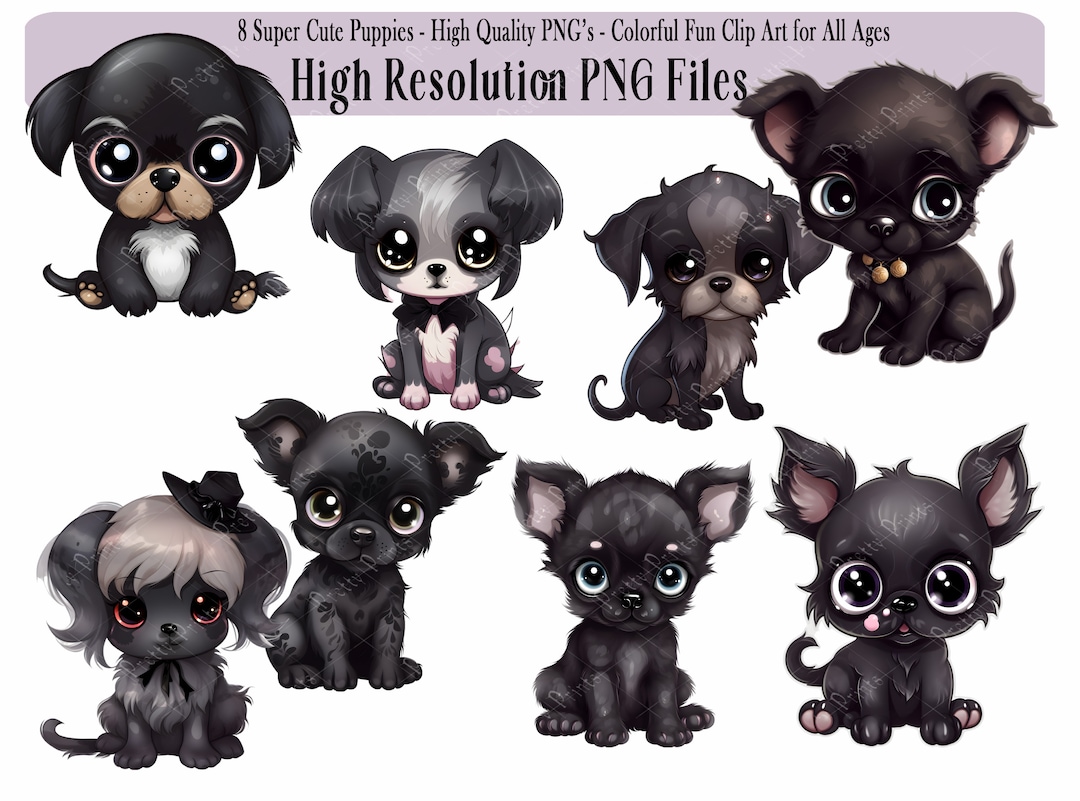 Cute Puppy Dog Clip Art - Pet PNG Instant Download - Watercolour ...