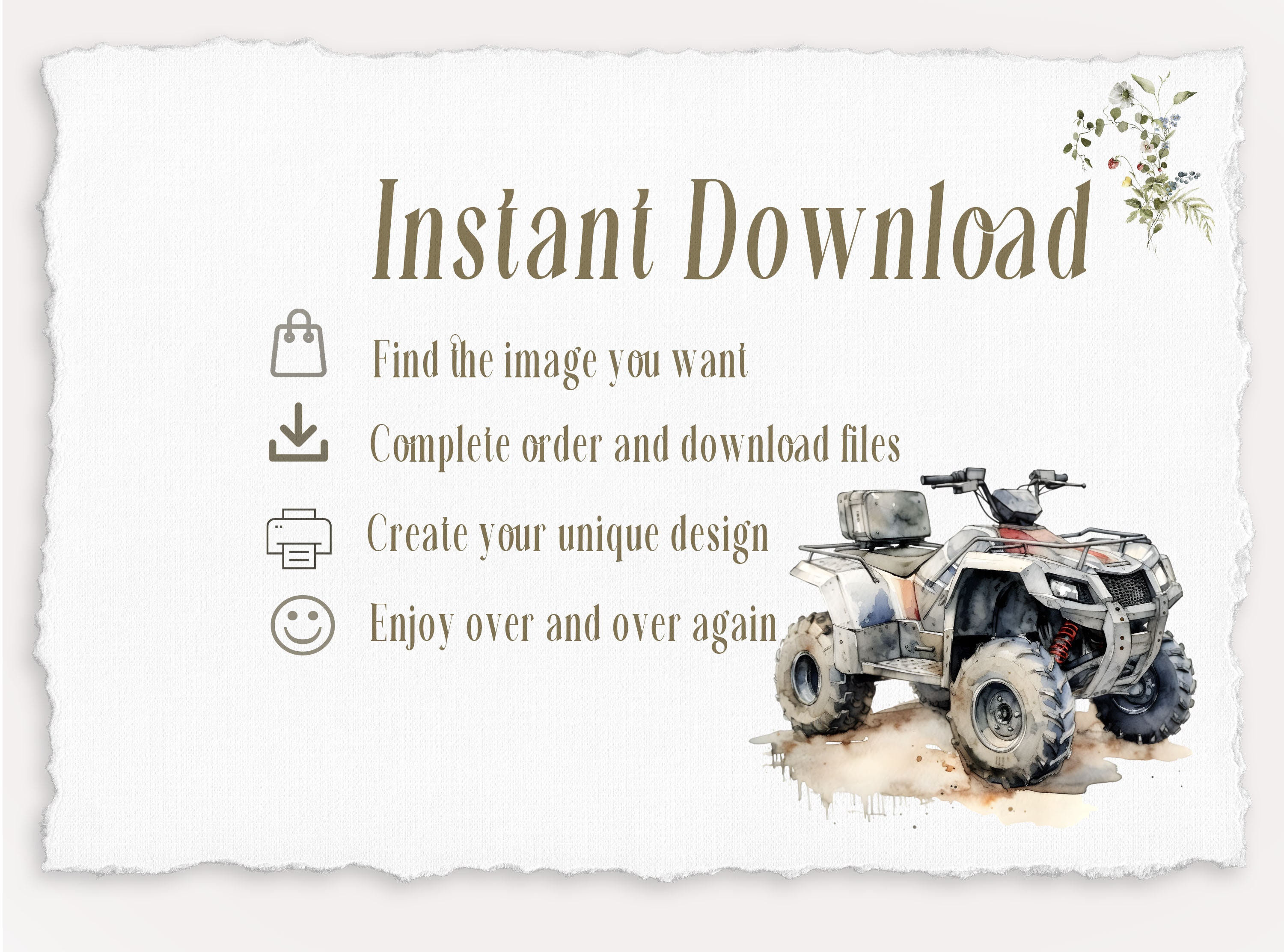 ATV Quad Bike PNG Clipart: Off-road Adventure Graphics (digital ...
