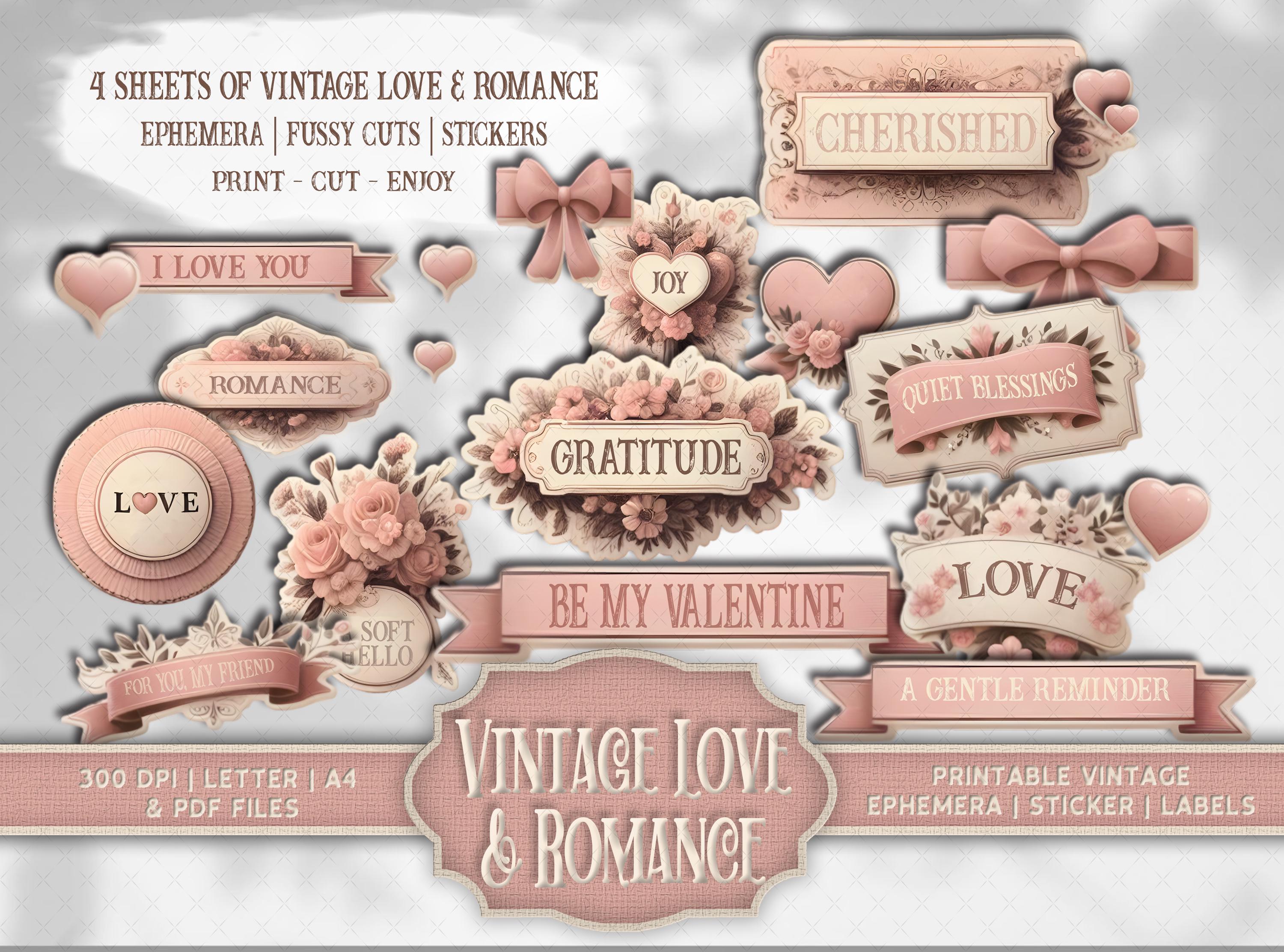 Love & Romance Ephemera: Printable Vintage Shabby Chic Labels, Fussy ...