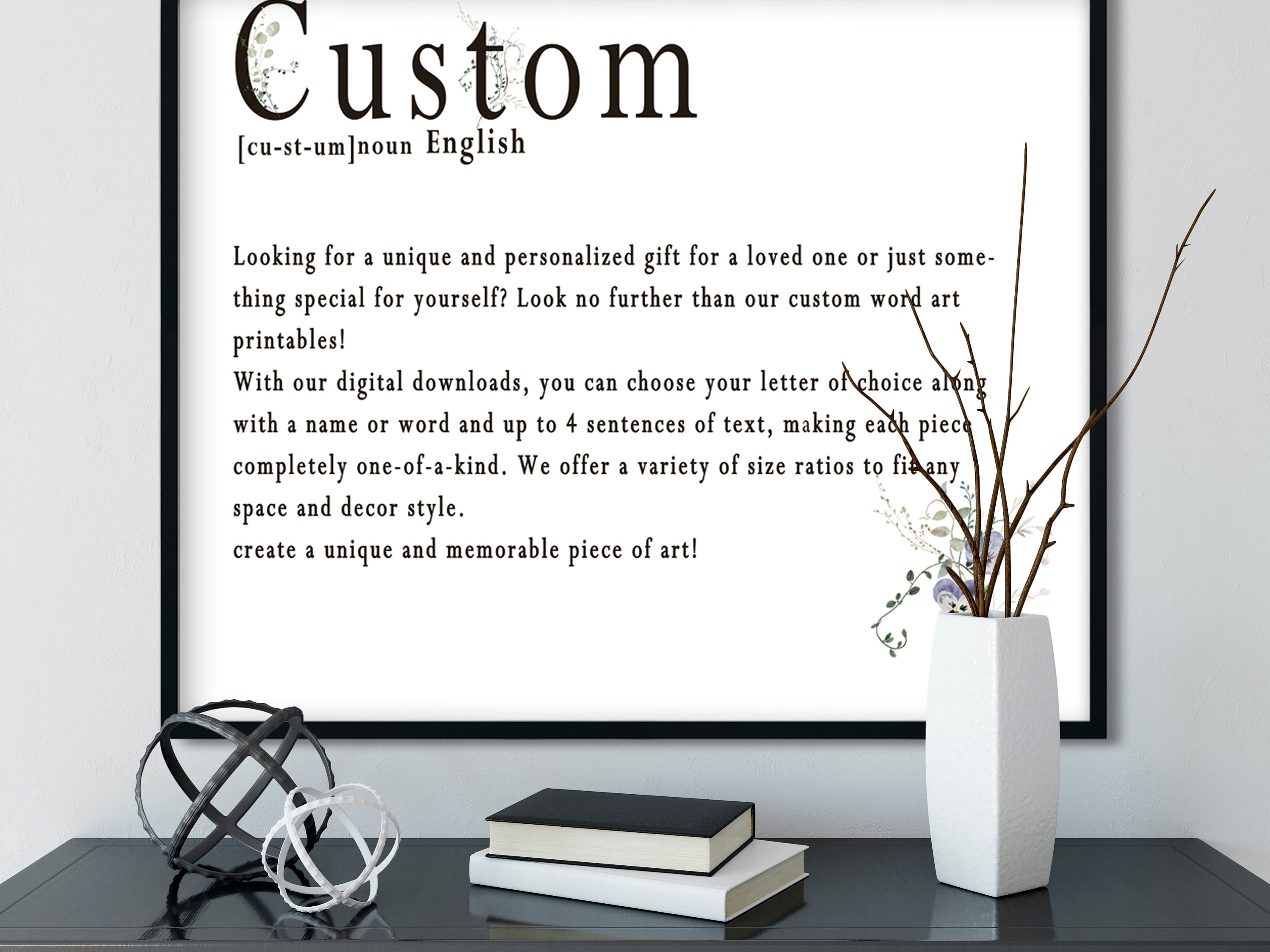 Your Words, Your Way: Custom Word Art Prints in Any Size Wall Art ...