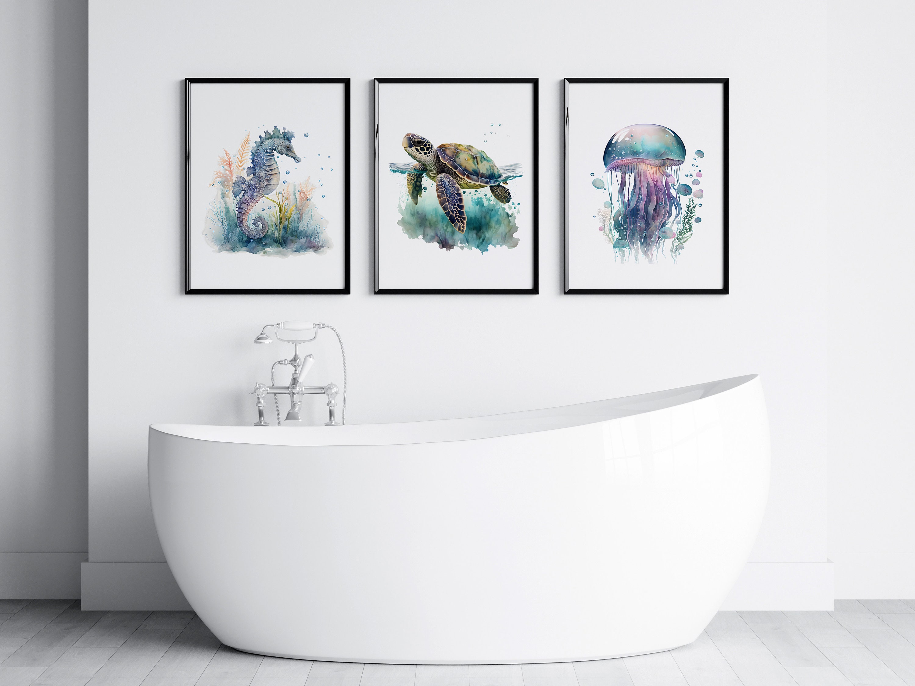 Set of 9 Wonderful Sea Creatures Marine Life Poster Whales - Etsy
