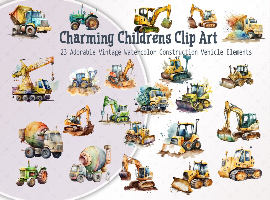 Construction Zone Vehicle Clip Art - 23 Printable Colorful Pngs ...