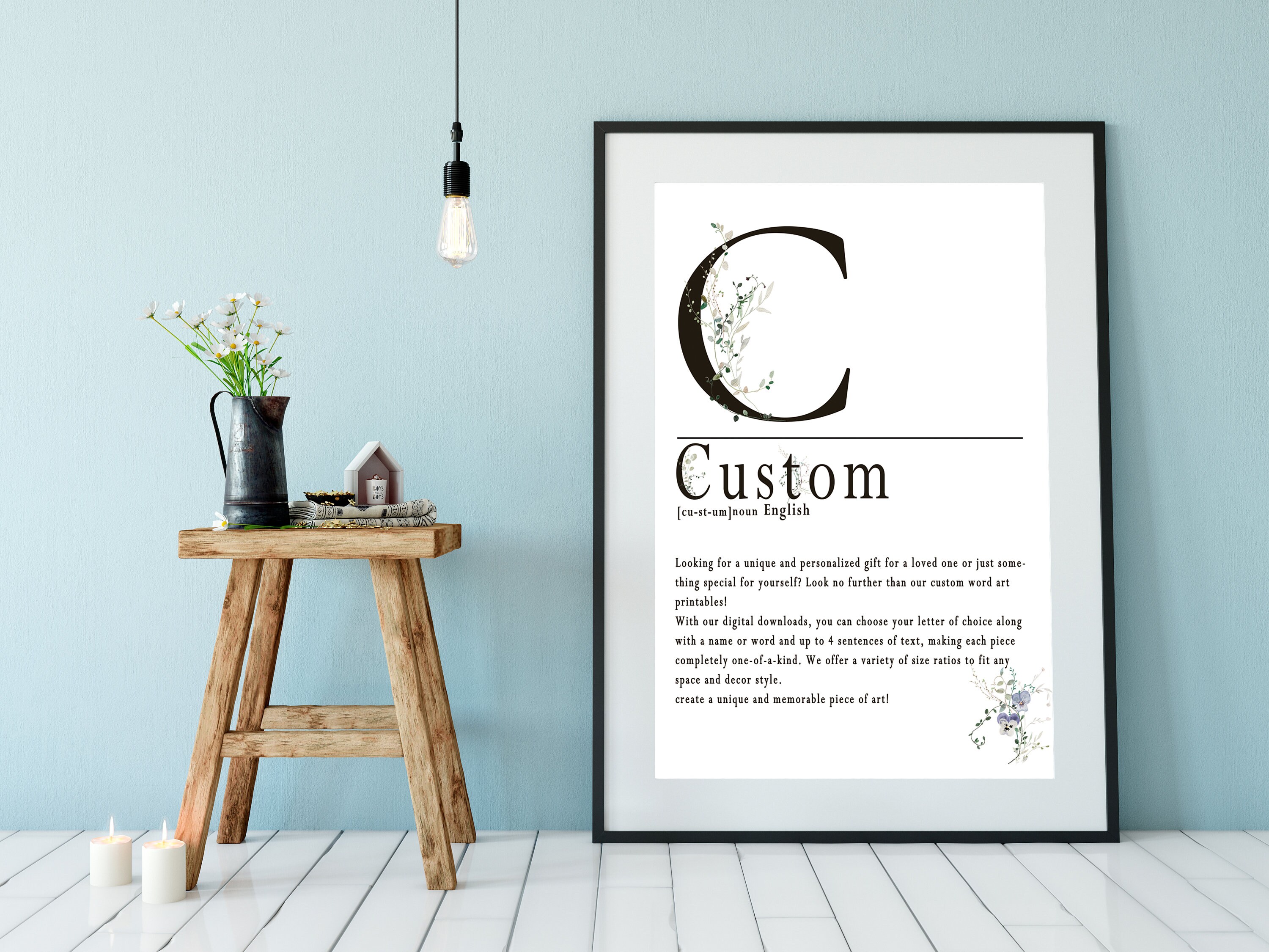 Your Words, Your Way: Custom Word Art Prints in Any Size Wall Art ...
