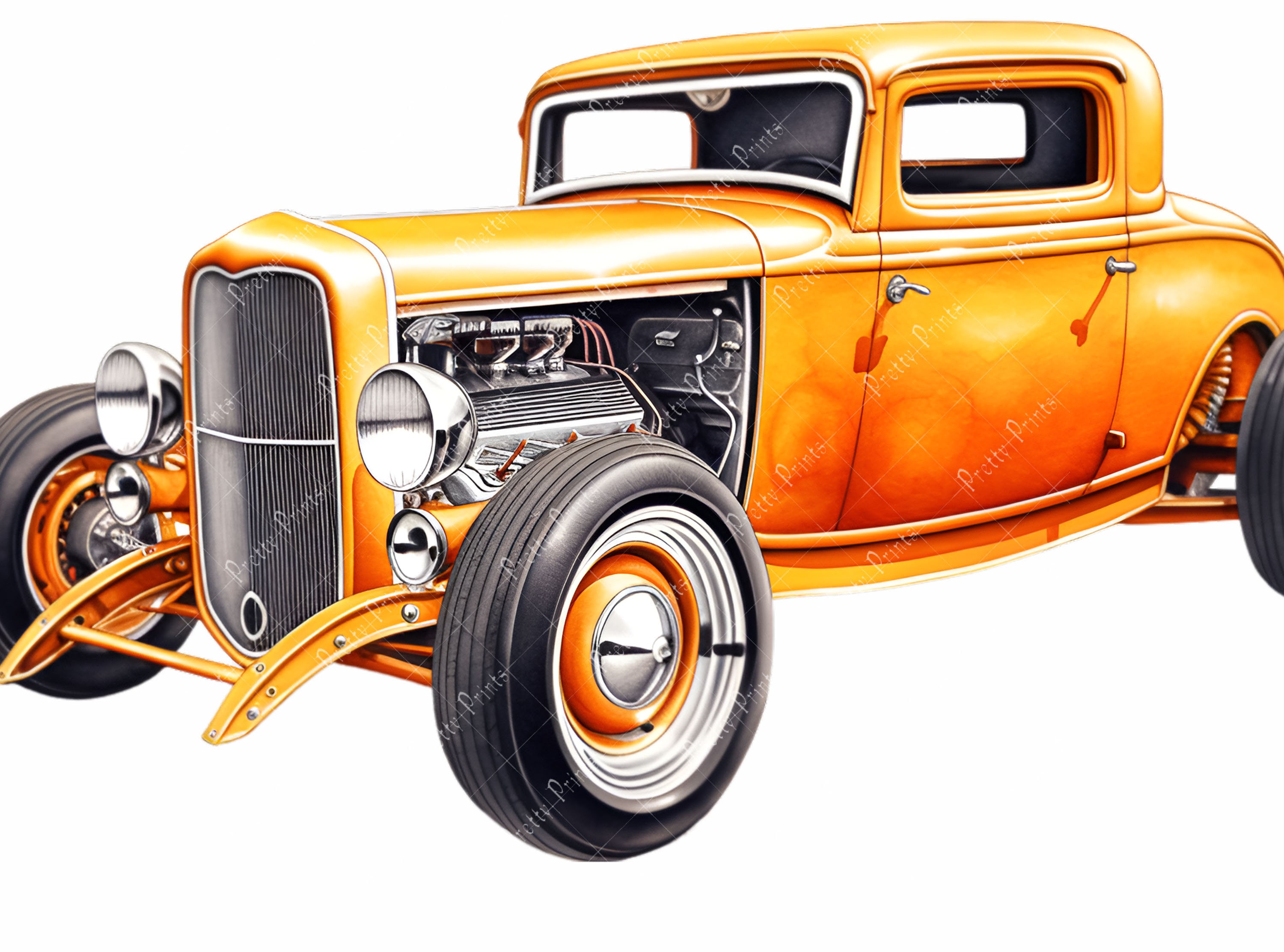 14 Timeless Classic Hot Rod Car PNG Images Print, Cards, Collage, Junk ...