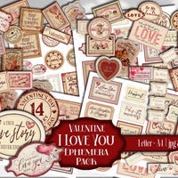 27 Tarjetas San Valentín para Imprimir | PDF Digital | Diseños para ...
