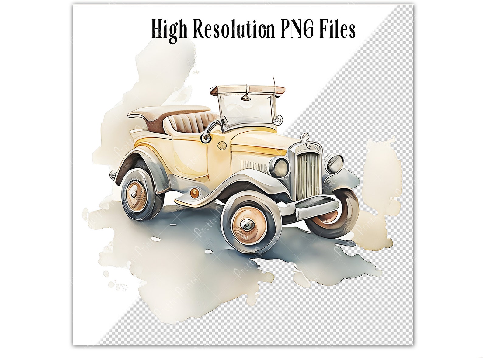 Vintage Car Graphics: Classic Car Image Pngs for Cards - Etsy