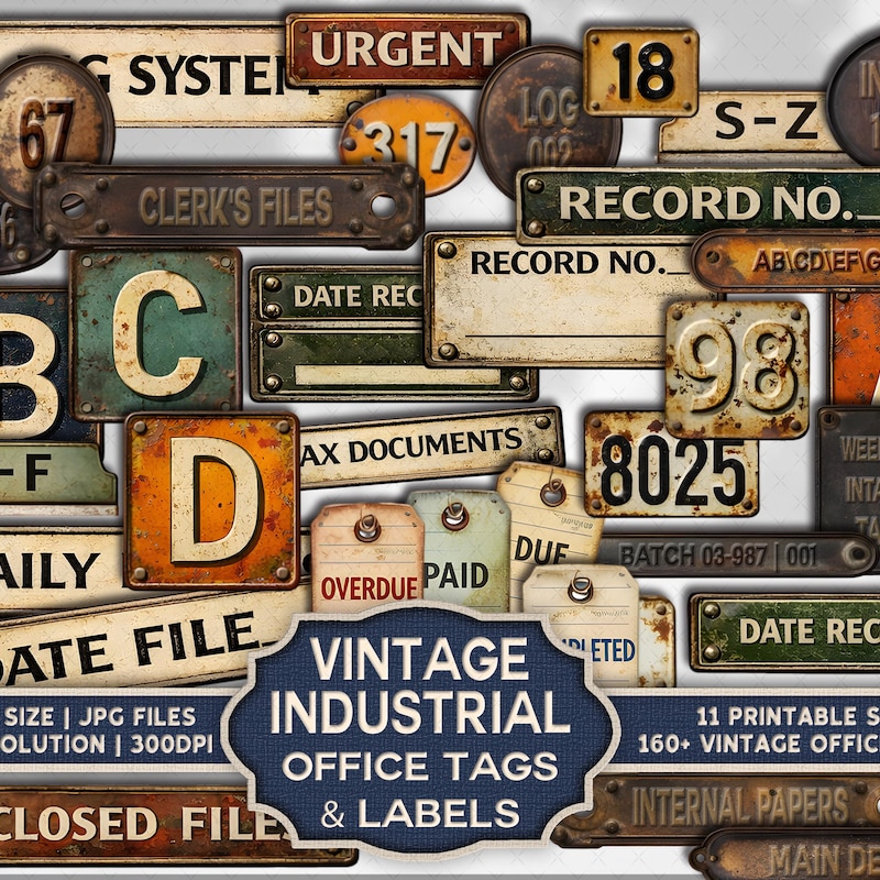 Vintage Metal Index - Etsy