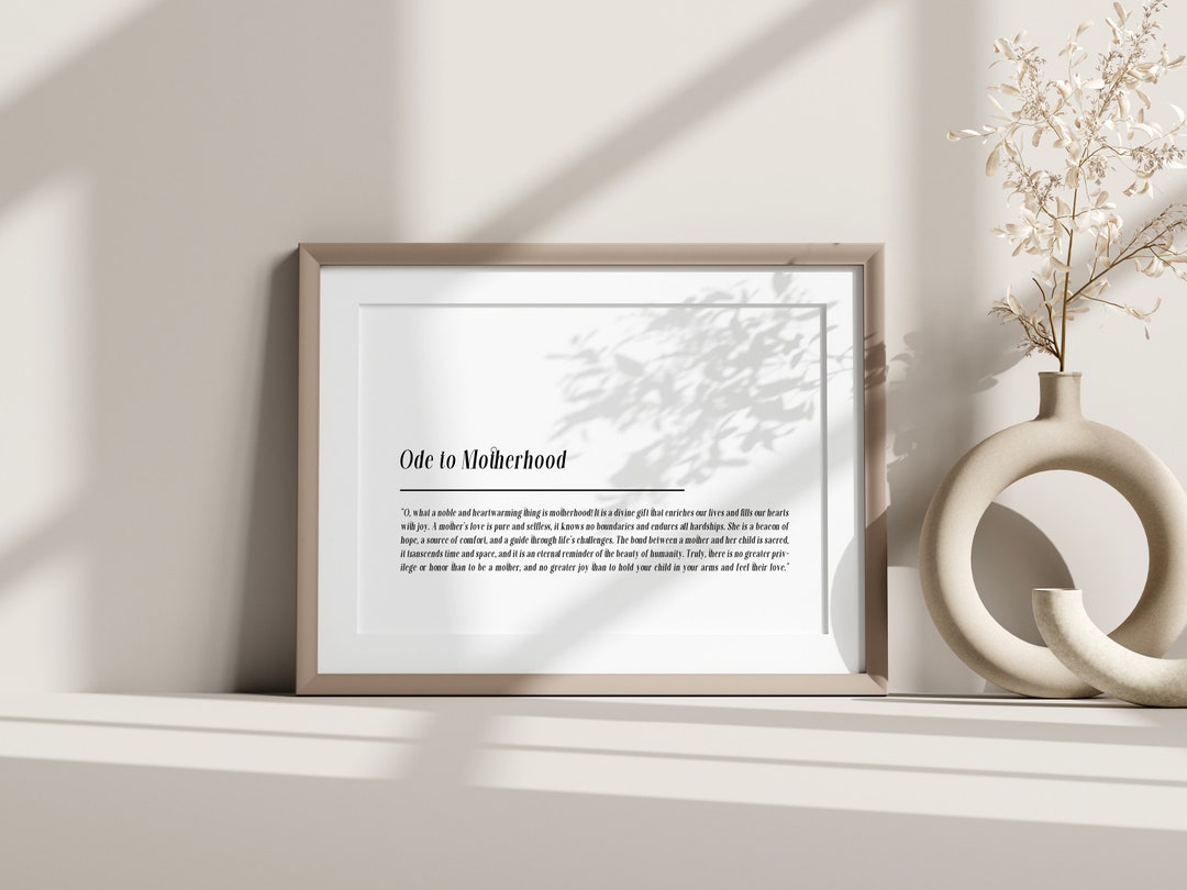 Motherhood Definition Word Print - Show Some LOVE! - New Mom Gift ...