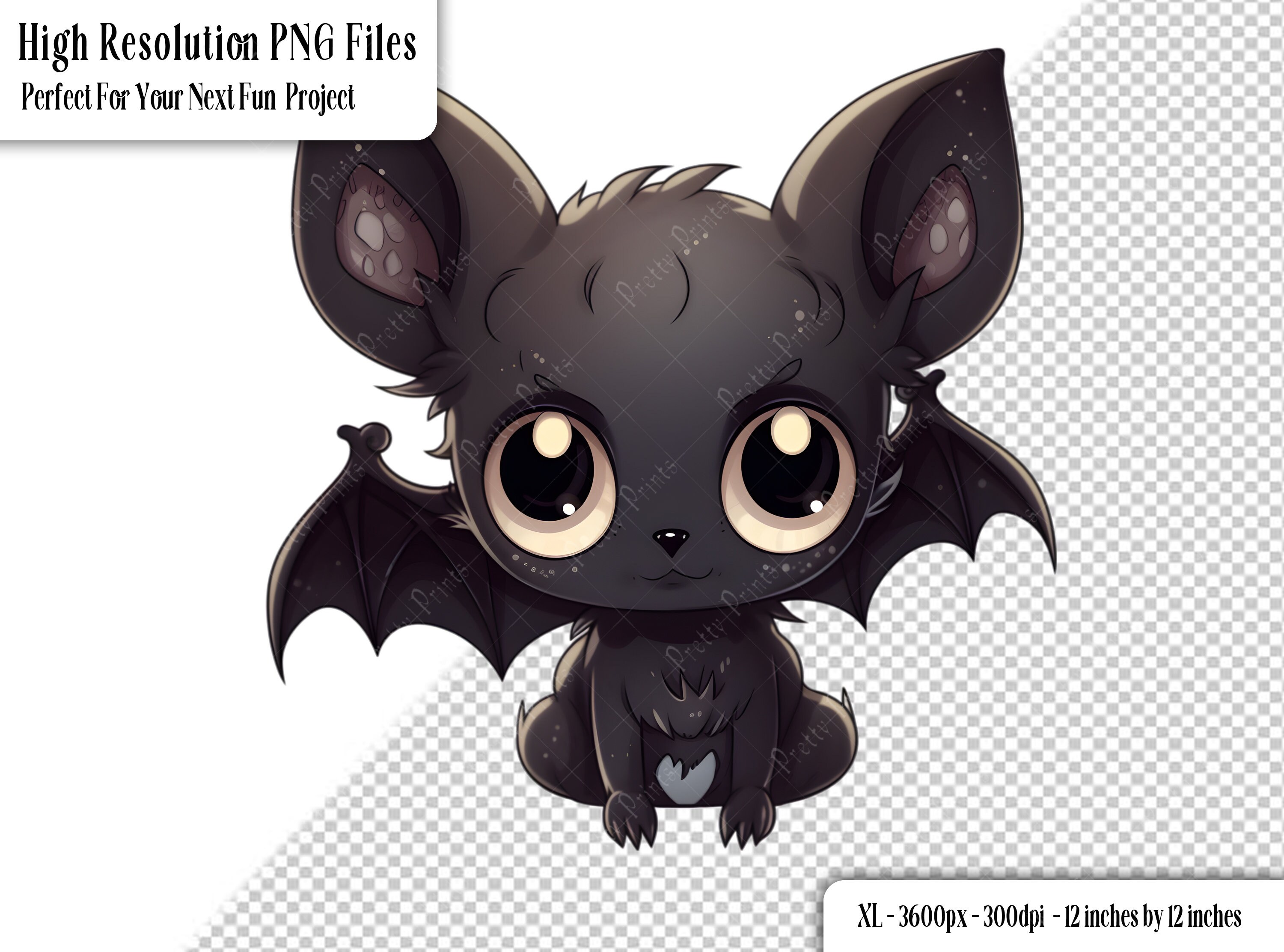 Cute Halloween Bat Clip Art Download Halloween Witches Bat - Etsy