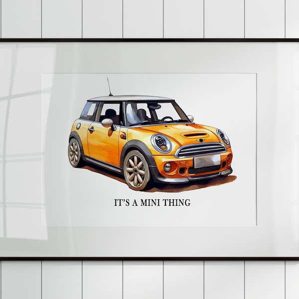 Mini Cooper Clip Art - Etsy