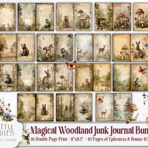 Secret Woodland Junk Journal Mega Bundle, Otters, Bears, Deer ...