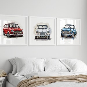 Classic Mini Cooper Clip Art: Digital Images for Cards - Etsy