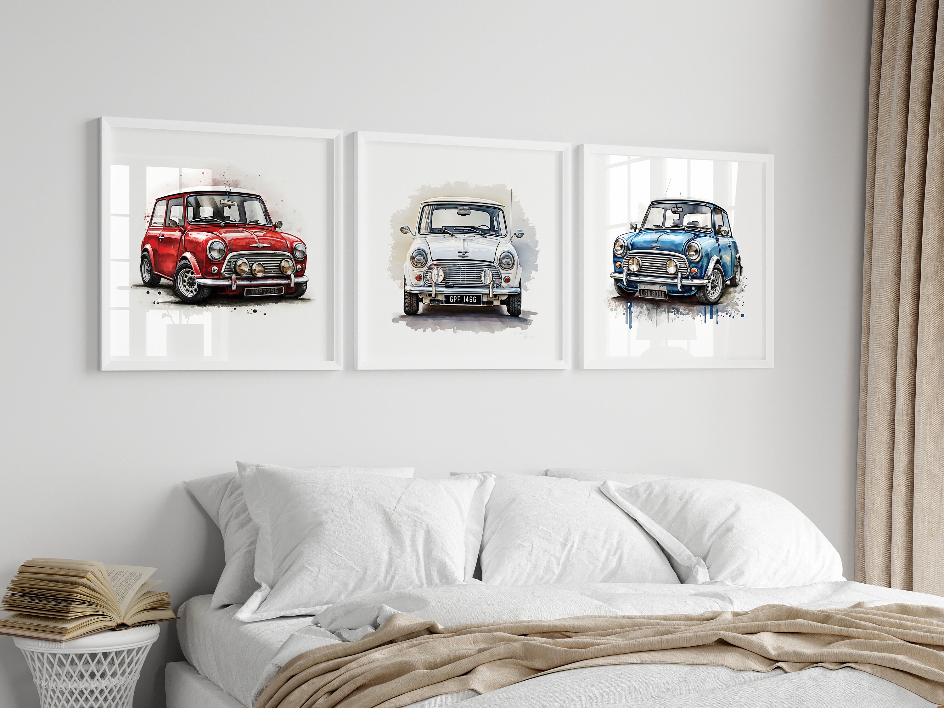 Classic Mini Cooper Clip Art: Digital Images for Cards - Etsy