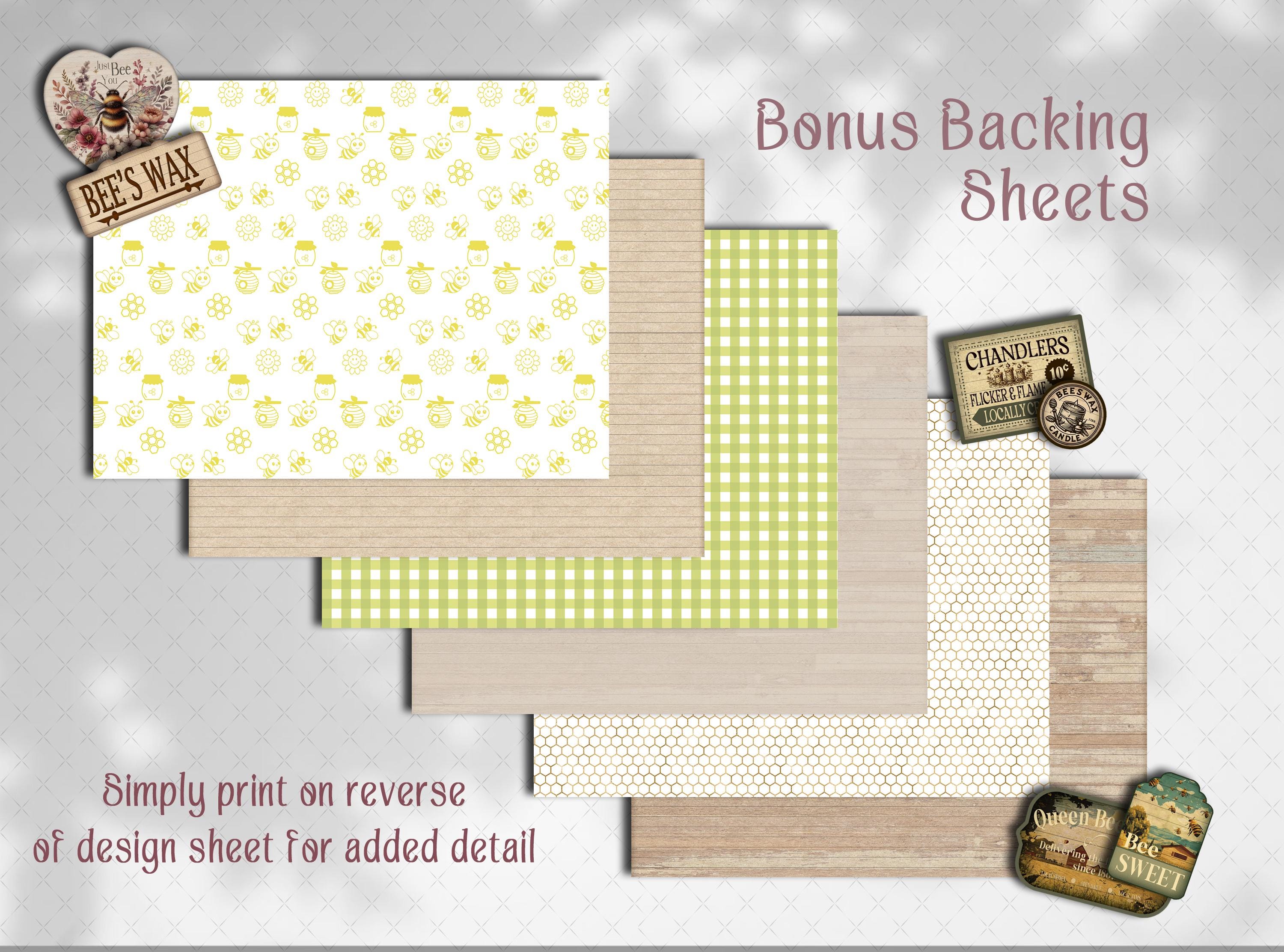 Bee Fussy Cut Signs & Labels: Retro Honey Ephemera Stickers | Junk ...