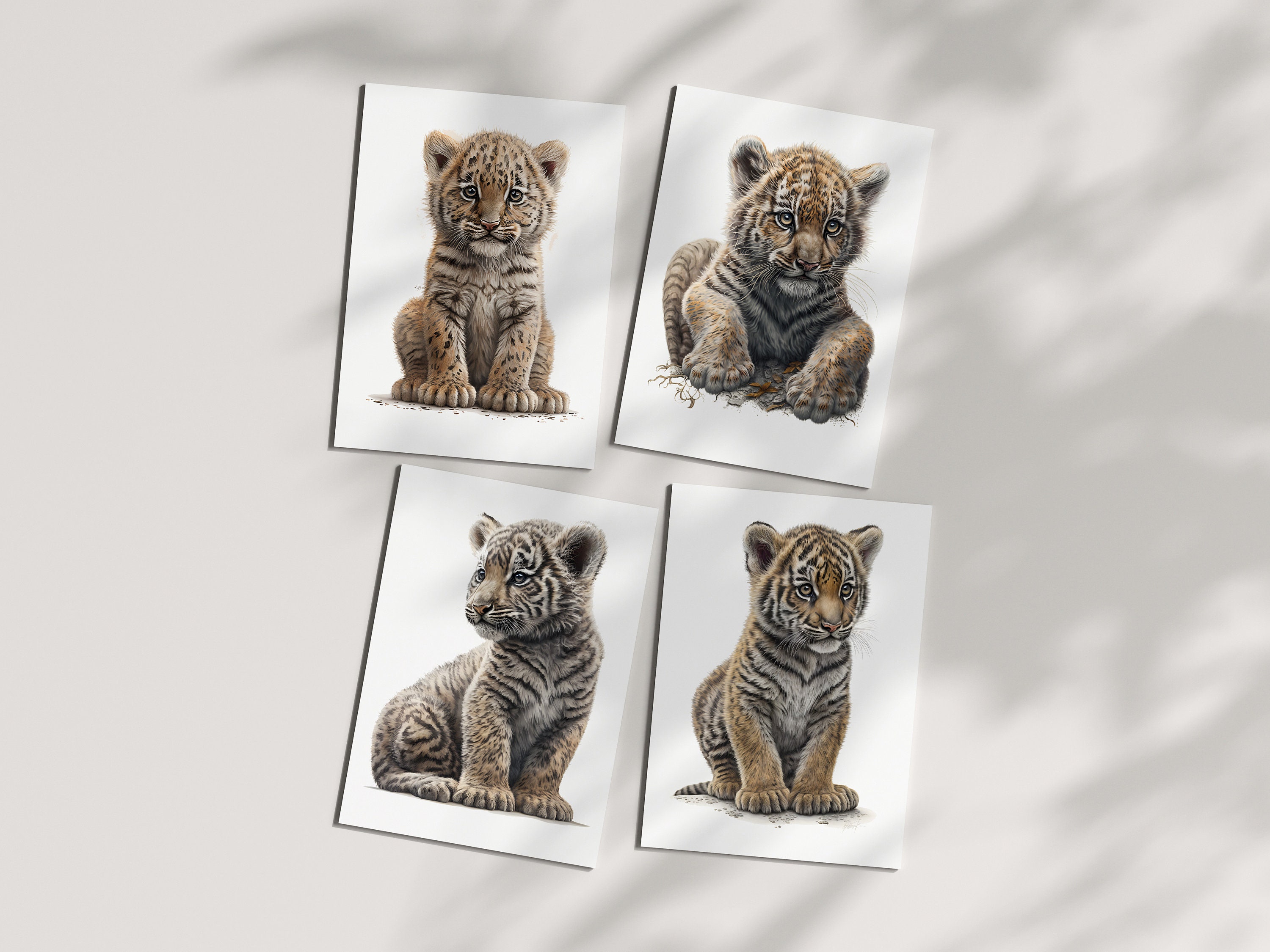 Cute Tiger Cub Clip Art 300dpi Pngs Card Making - Etsy