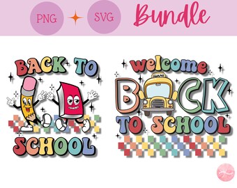 Back to School Bundle, Kindergarten, Pre K PNG, First Day of School ...
