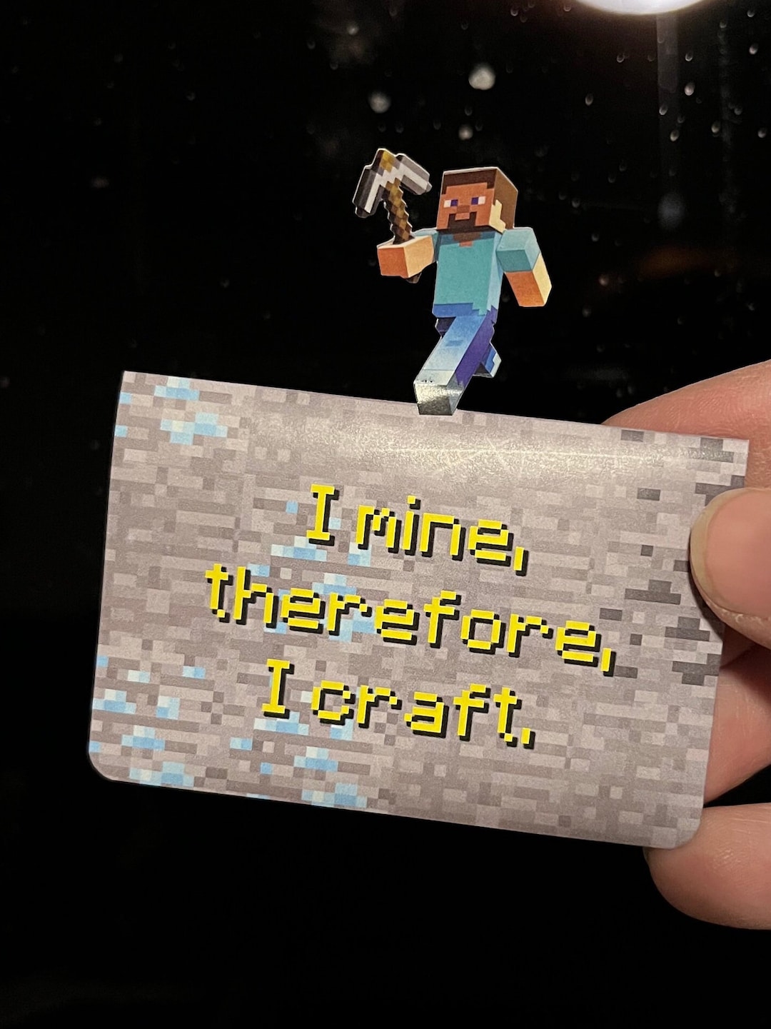 Minecraft Steve Magnetic Pop-up Bookmark - Etsy