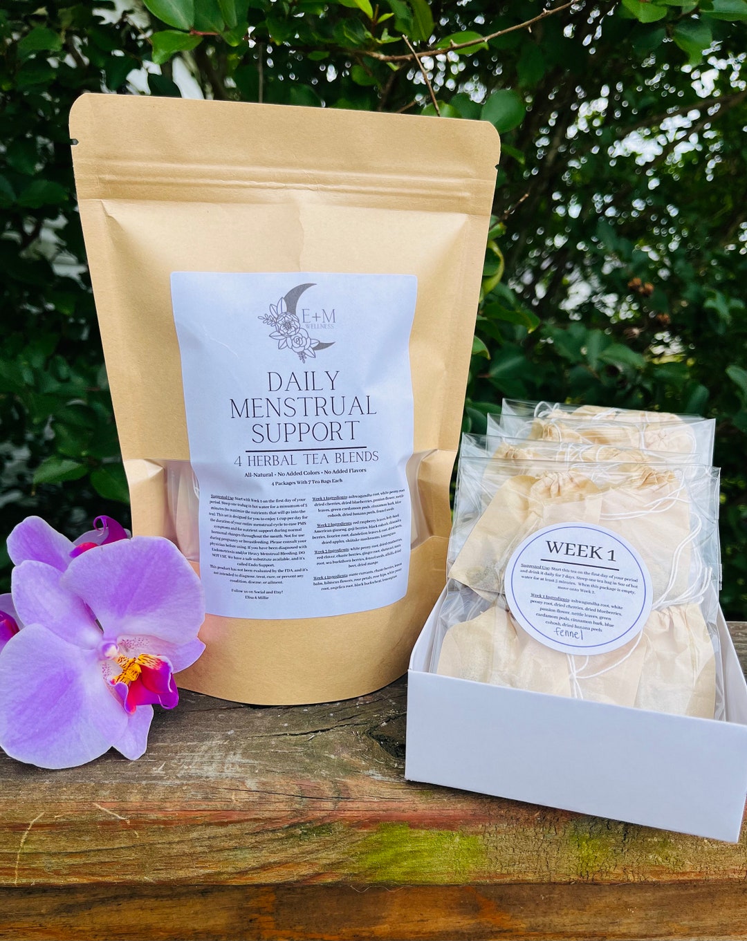 Menstrual Support Daily Herbal Tea Regimen Set All-natural Period ...