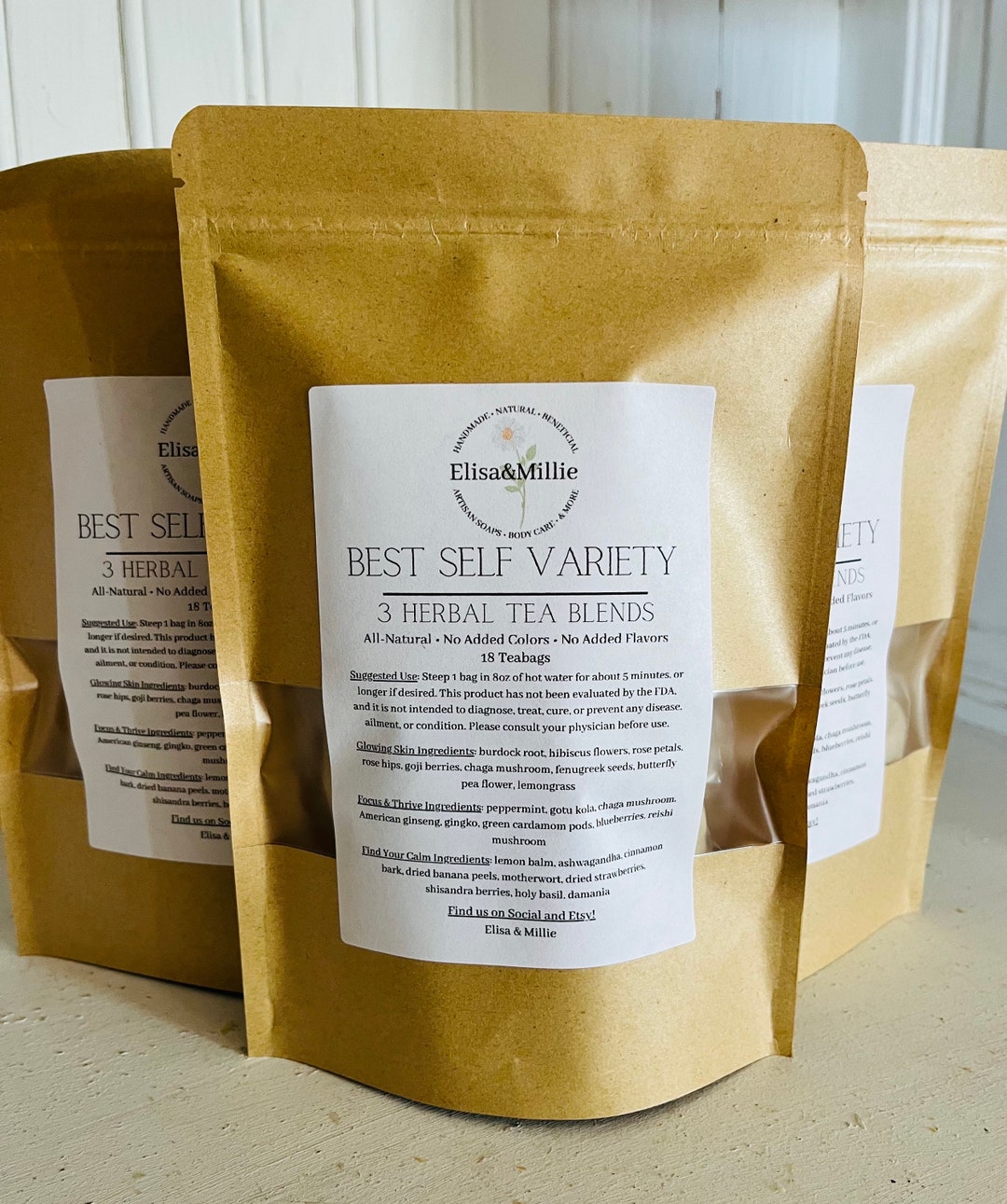 Best Self Variety Adaptogenic Tea Blends- 3 Blends, 6 Servings Each ...