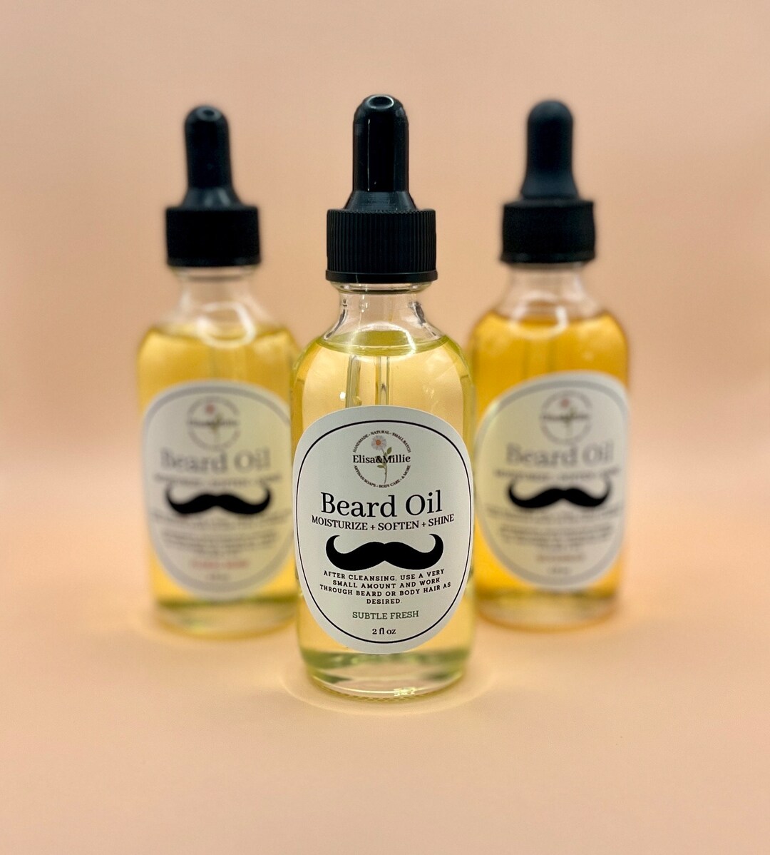 All-natural Beard Oil, Mens Facial Hair Body Hair Care, 4 Scent Options ...