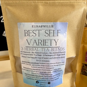 Best Self Variety Adaptogenic Tea Blends- 3 Blends, 6 Servings Each ...