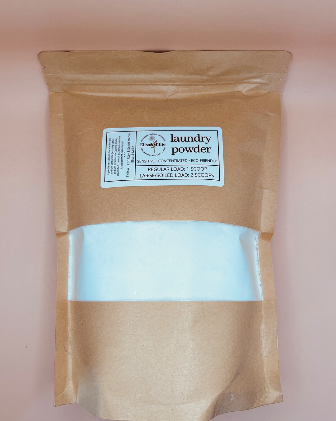 Laundry Powder Detergent Booster, Handmade Natural Sensitive, Simple ...