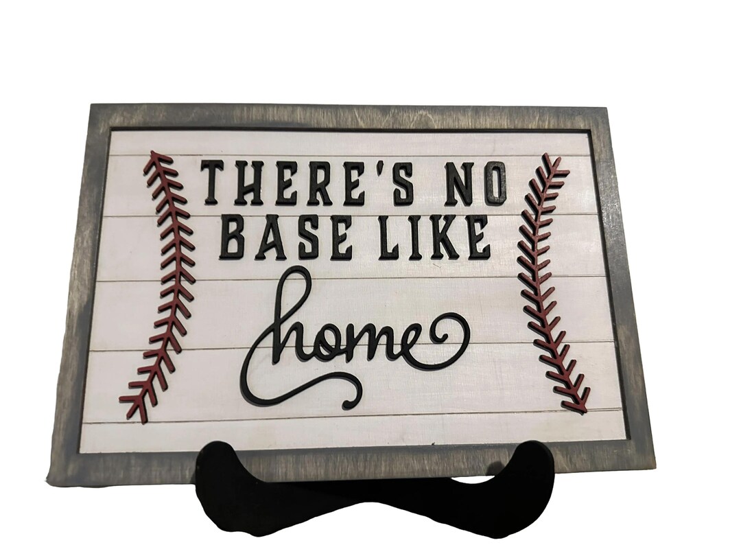 There's No Base Like Home Sign Baseball Sign Baseball Decor - Etsy