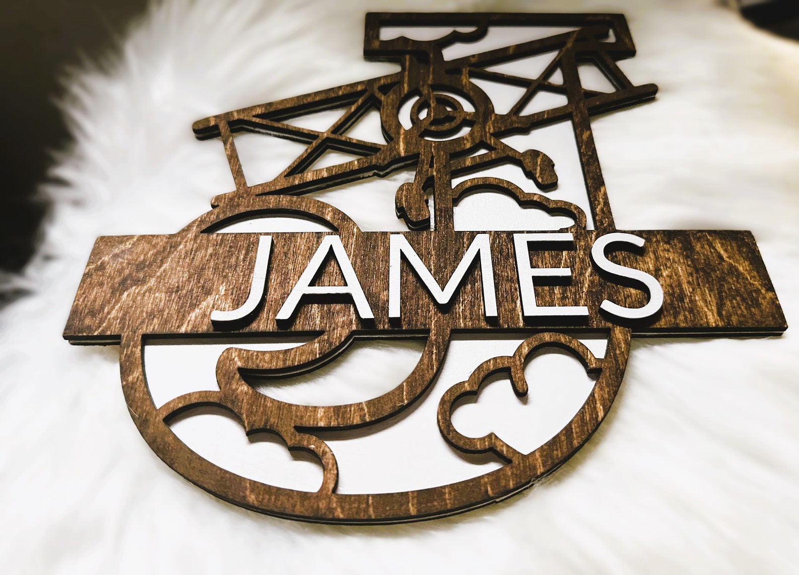 Personalized Vintage Airplane Monogram Personalized Plane Sign Nursery ...
