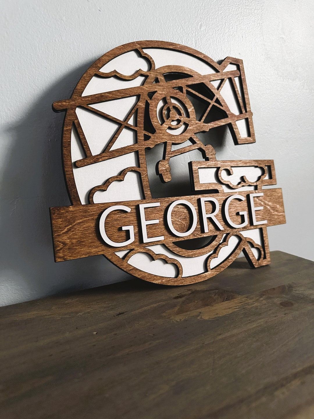 Personalized Airplane Monogram Custom Plane Sign Nursery Decor Airplane ...