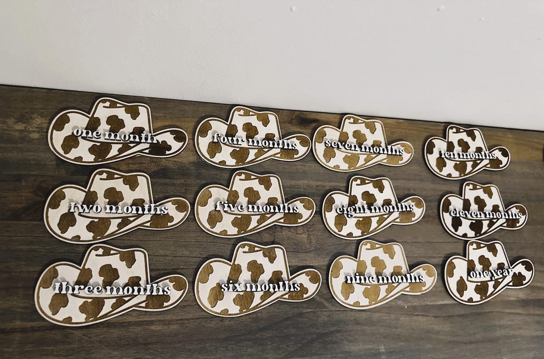 Cowboy Baby Milestones Cowgirl Baby Milestones Engraved Baby Milestone ...