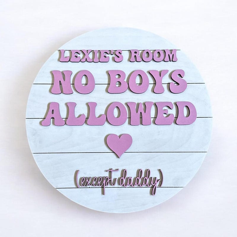 No Boys Allowed Sign - Etsy