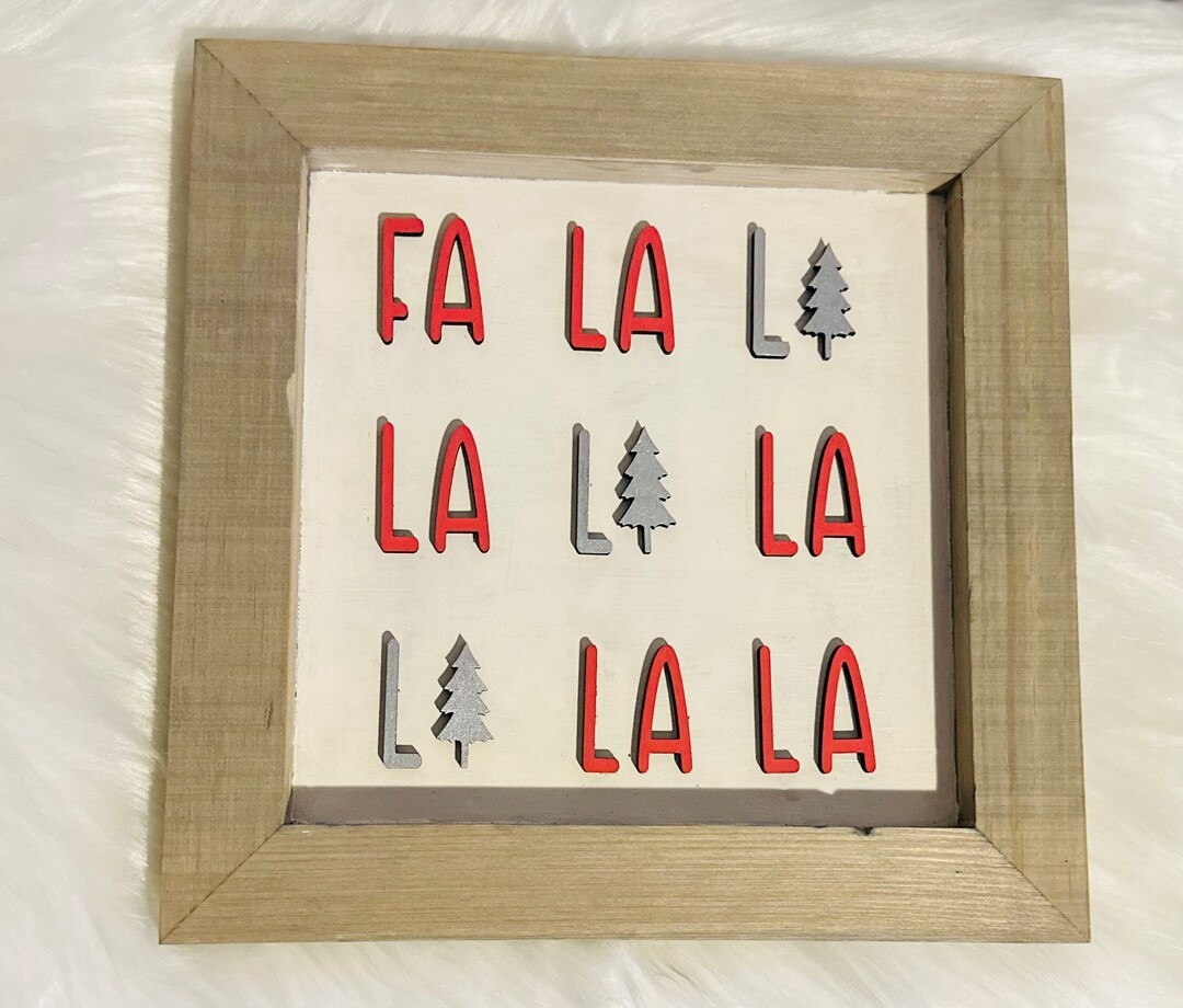 Fa La La La Sign 10 Framed Christmas Sign - Etsy