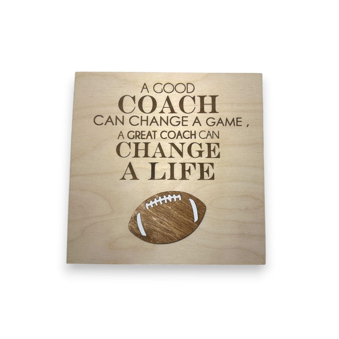 Personalized Sports Coach Plaque Engraved Wooden Gift for Baseball ...