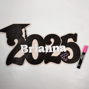 Personalized 2025 Graduation Guest Book - Personalized Graduation Decor ...