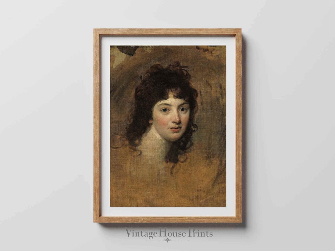 Vintage Girl Portrait Wall Art Home Decor Digital - Etsy