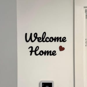 Welcome Home 3M Wooden Script Sign Hallway Home Door Wall Decor Sticker ...