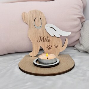 Personalised Pet Memorial Candle Holder Tea Light Gift Plywood Dog - Etsy