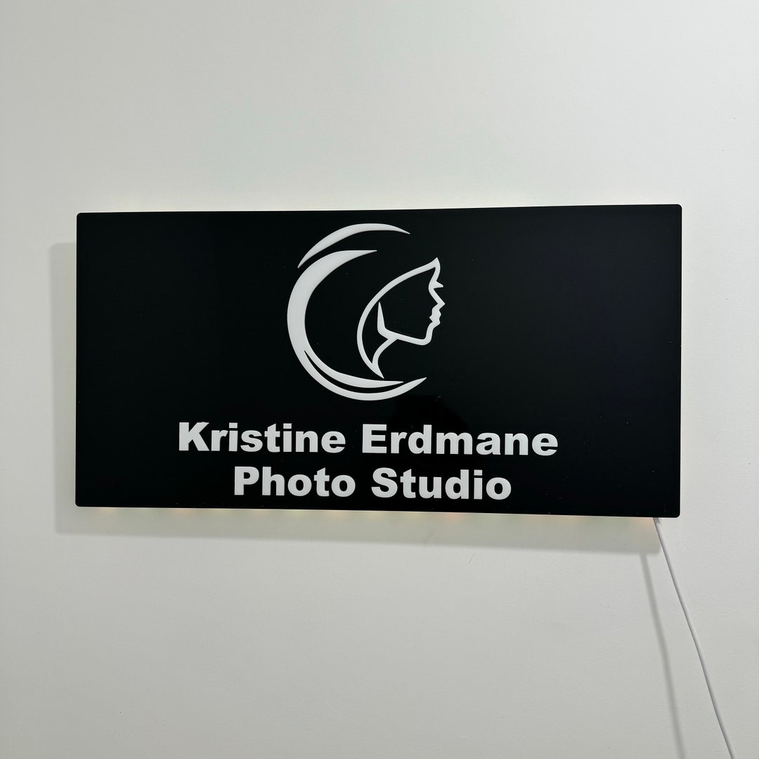 3D Logo LED Sign Customizable, Illuminated Wall Art for Business Home ...