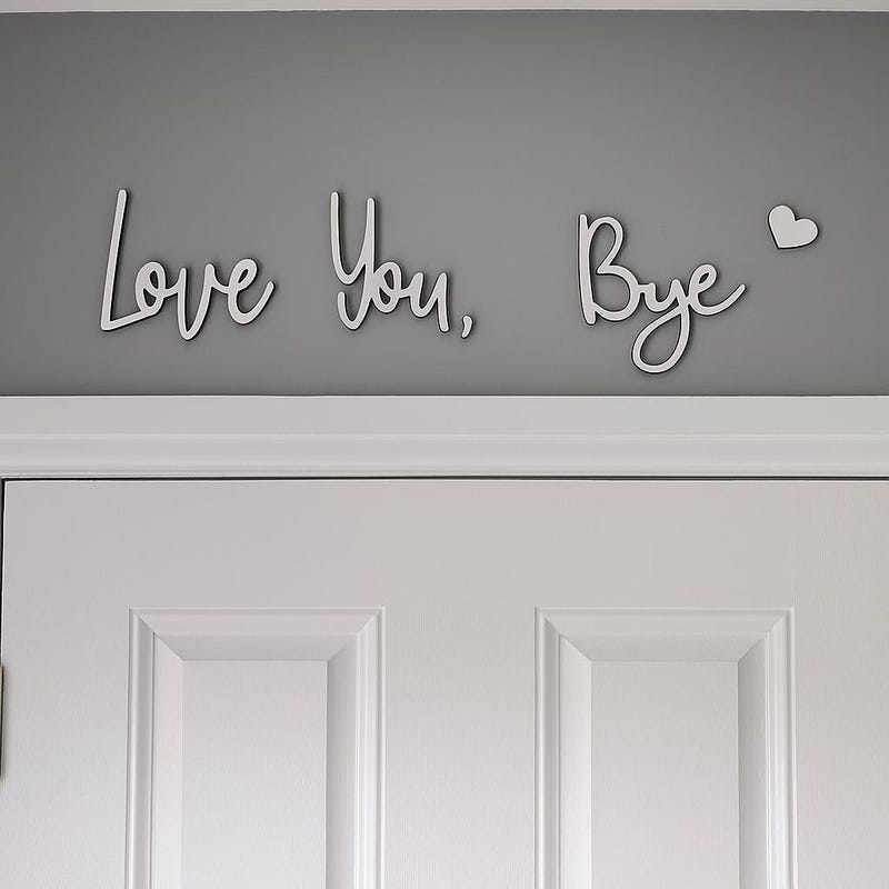 Gold Love You Bye Sign - Etsy UK