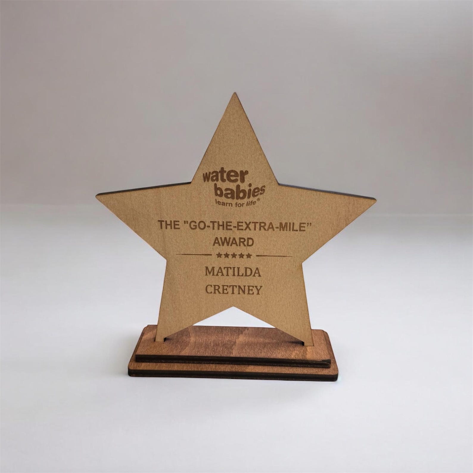 Personalised Engraved Trophy Wood Personalised Award Customised Gift ...