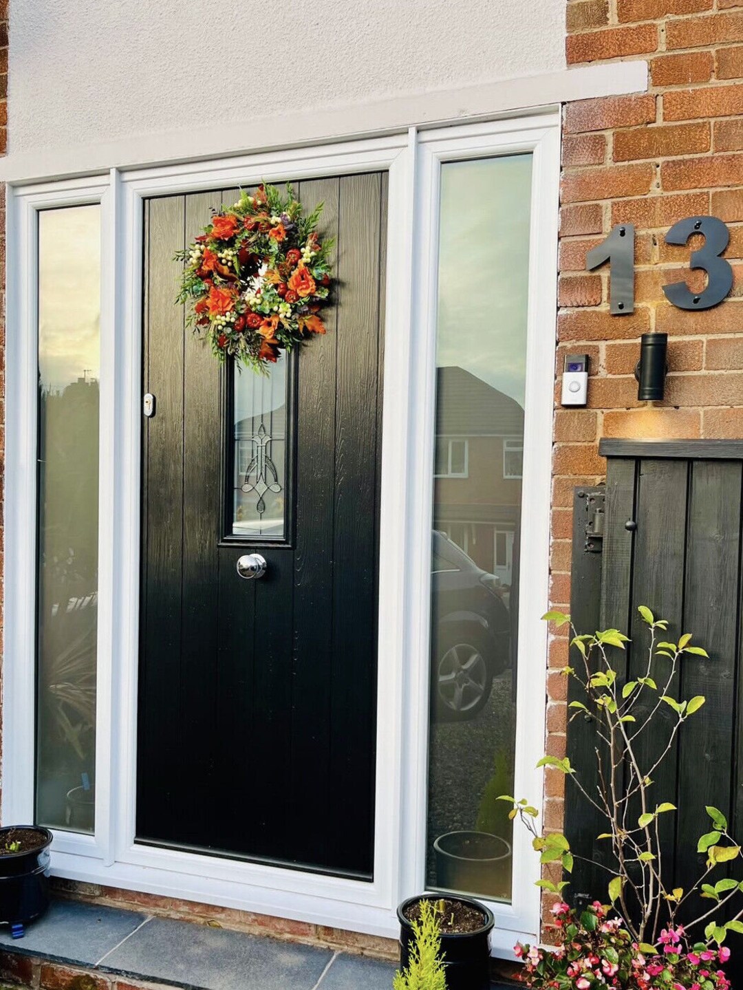 Large Modern Acrylic House Number Gloss Acrylic Black 8,5 Inches (220mm ...