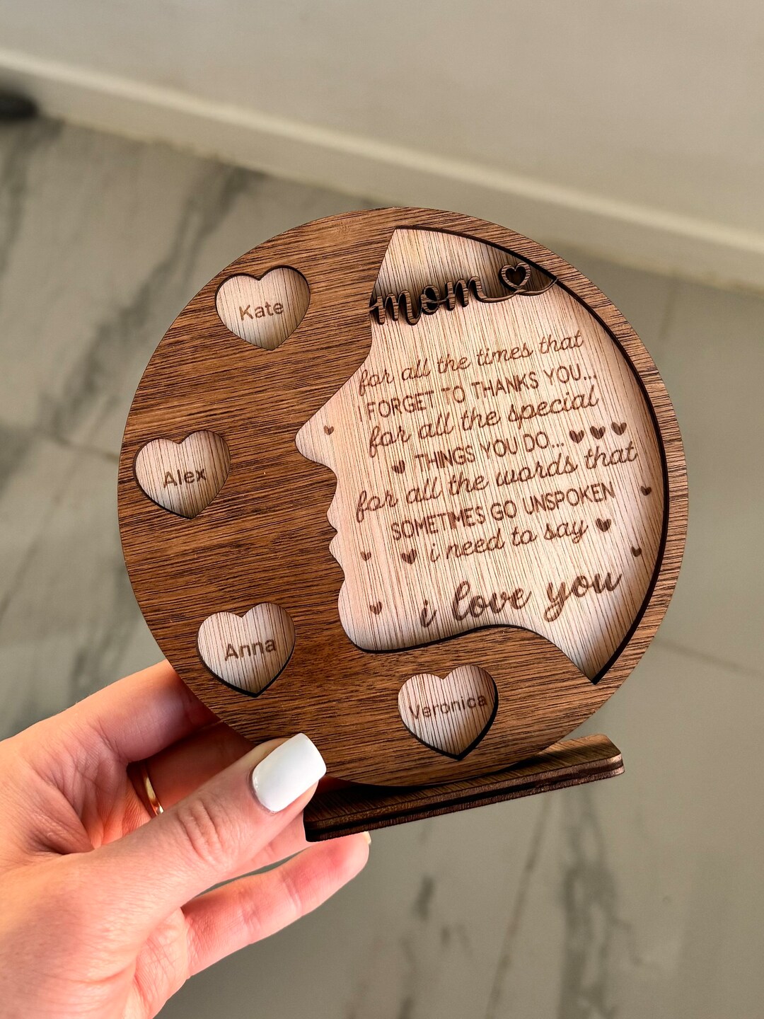 Cadeau personnalisé pour la première fête des mères, cadeau maman, nom ...