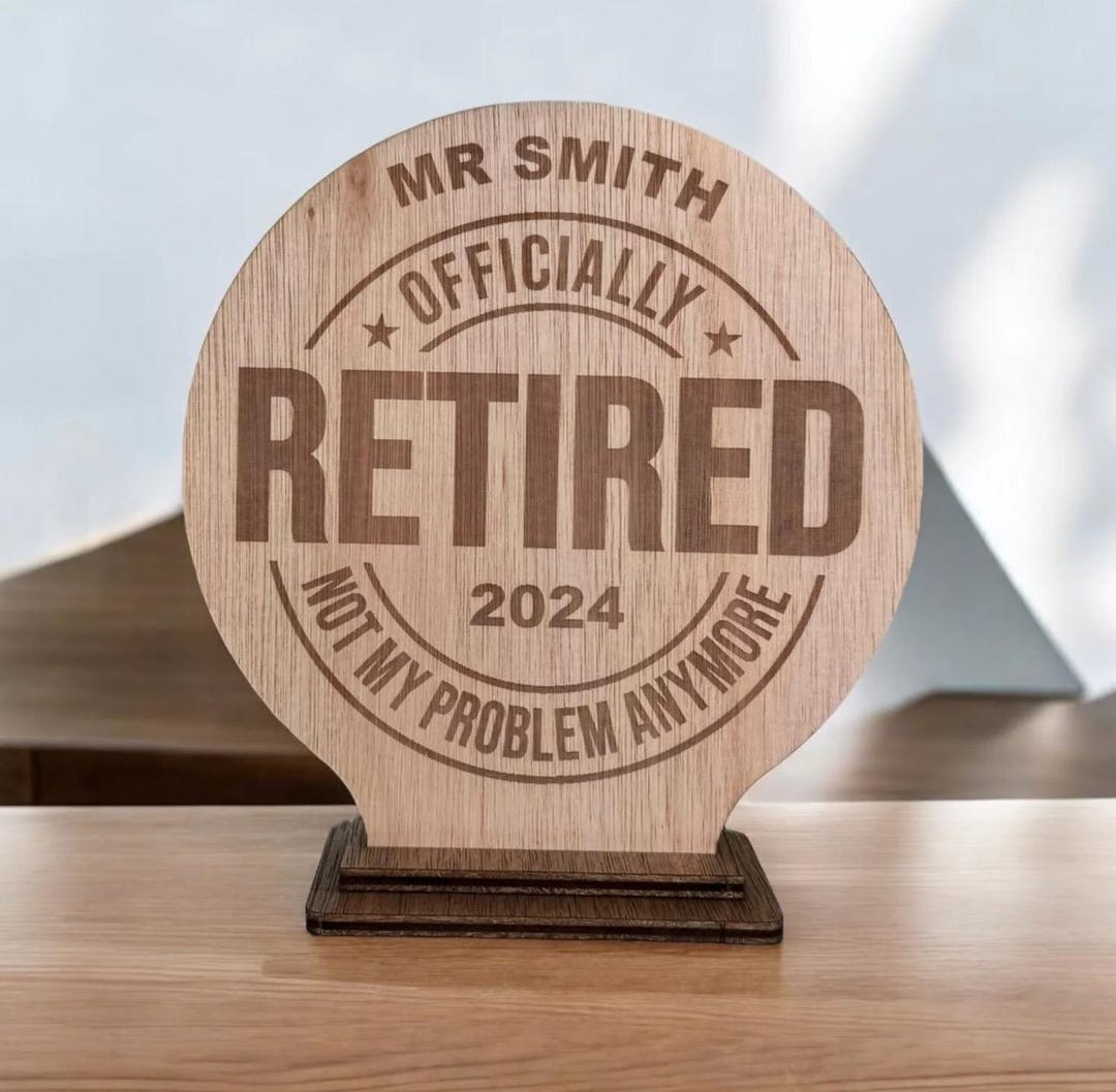 Personalised Retirement Congratulations Gift Unique Handmade Special ...