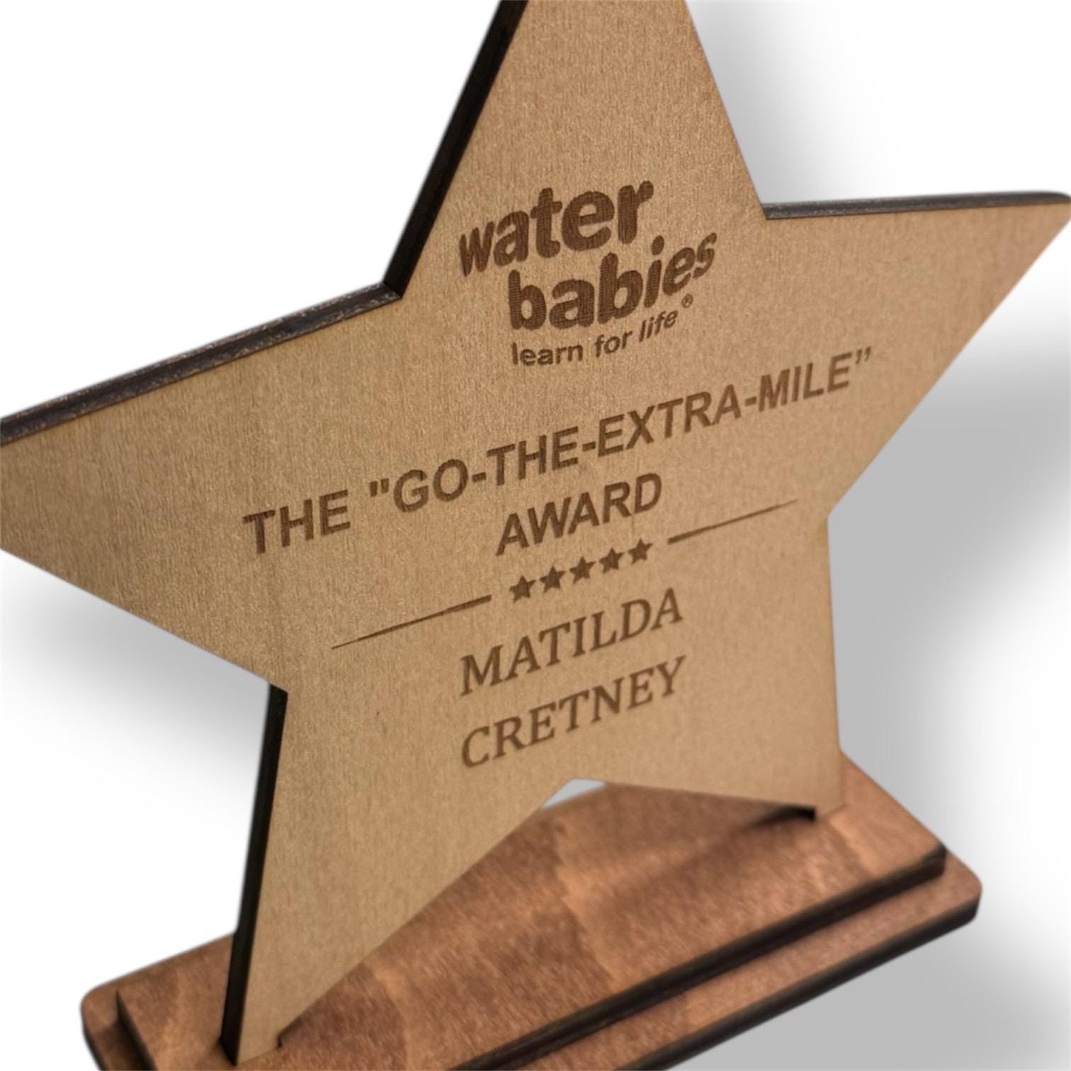 Personalised Engraved Trophy Wood Personalised Award Customised Gift ...