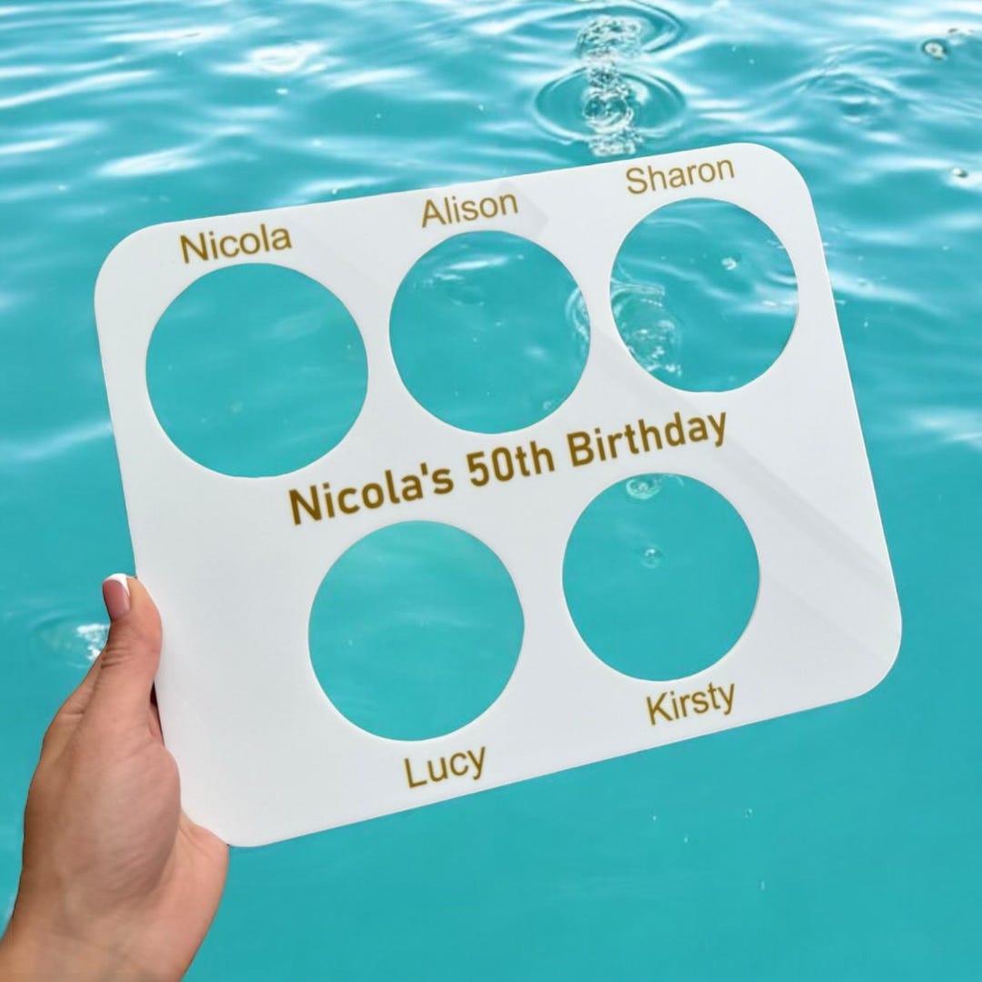 Personalised Drinks Tray Caddy Holiday Beer Cup Holder 6 Holes All ...