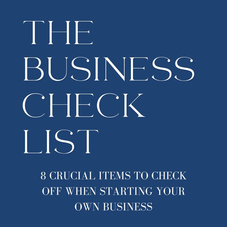 How to Start a Business 8 Step Guide - Etsy